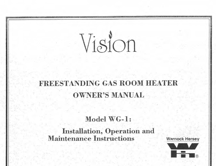Vision WG-1 gas heater freestanding – WoodHeatStoves.com